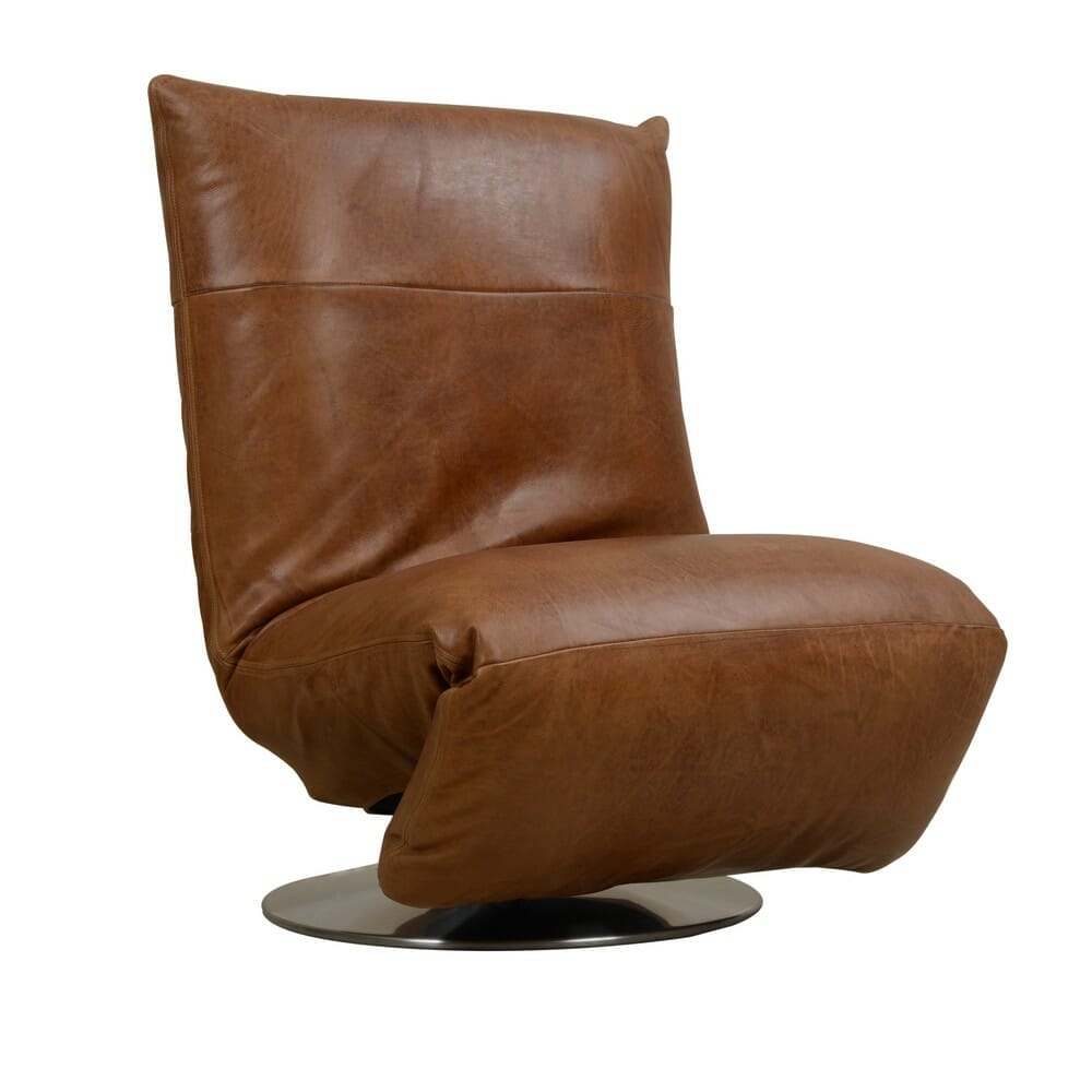 BAY SWIVEL CHAIR-BUFF.B.NUT&B.S(UK) - Indeca Living