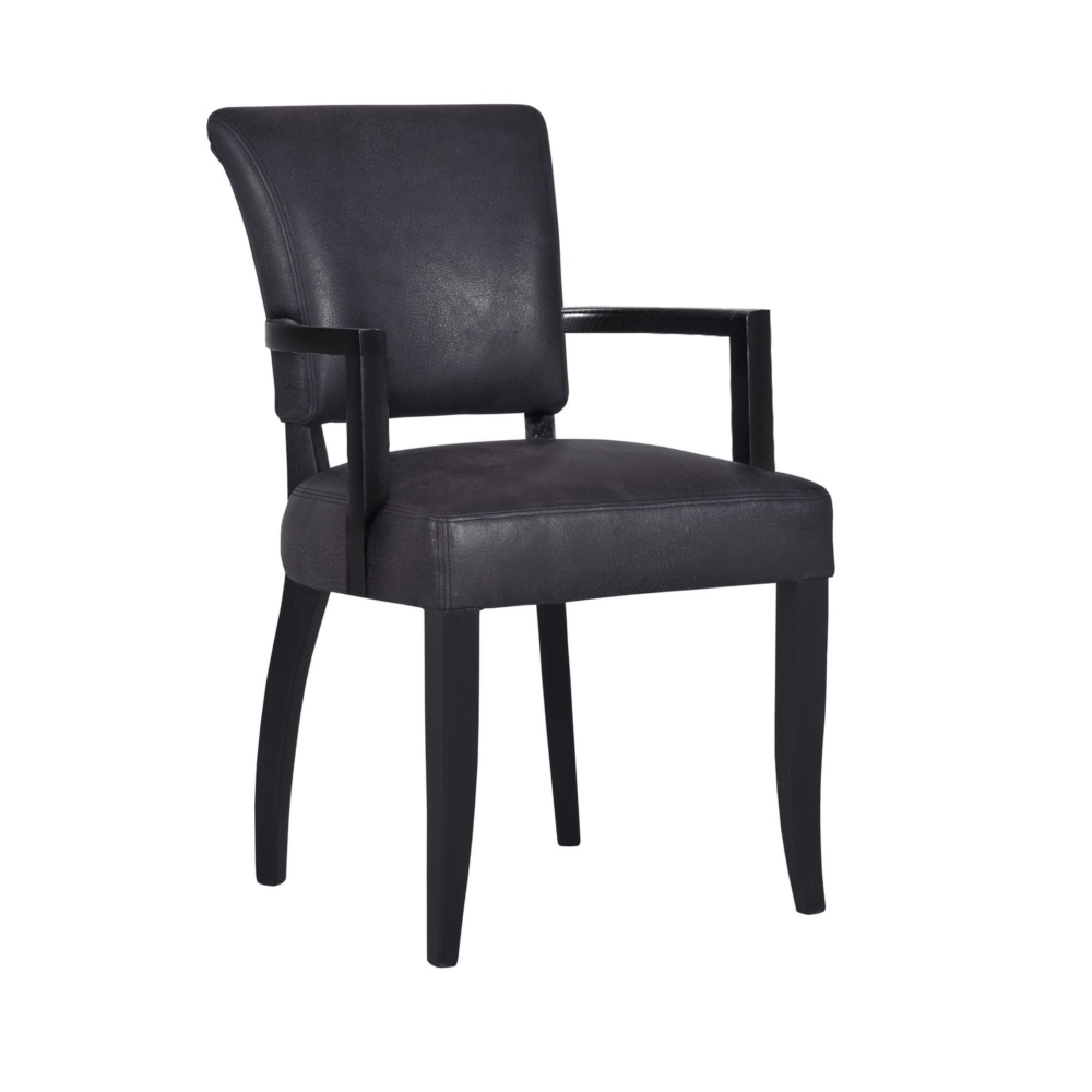 MIMI STUD D.CHAIR W/ARM-PIXEL BLACK&BLK - Indeca Living